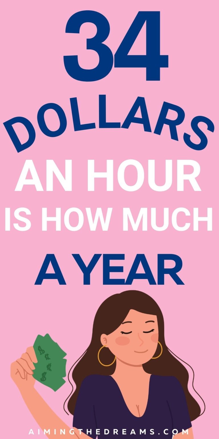$34 An Hour is How Much a Year? Before and after taxes - Aimingthedreams