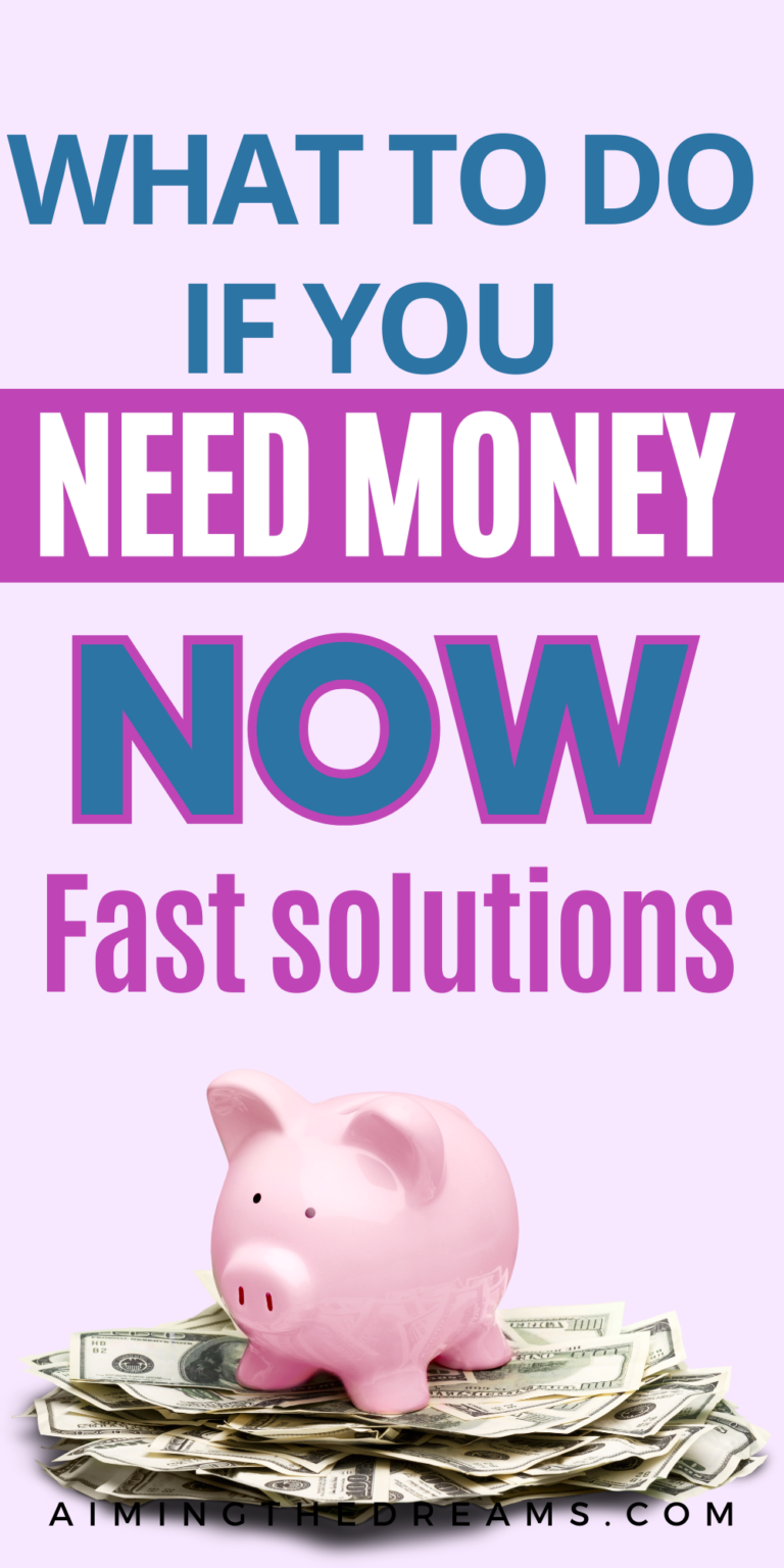 What To Do If You Need Money Now? Immediate Solutions - Aimingthedreams